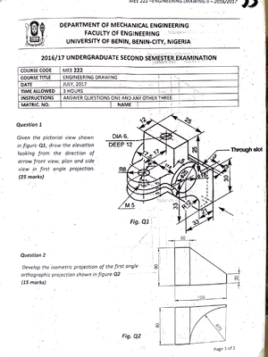 Basic engineering Drawing - - Studocu