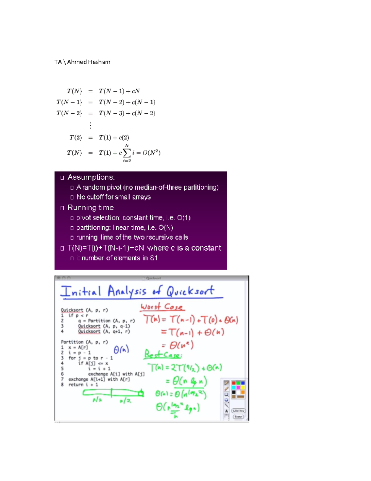 Algo sheet 4 - nothing but a good pdf, it will help you - TA \ Ahmed ...