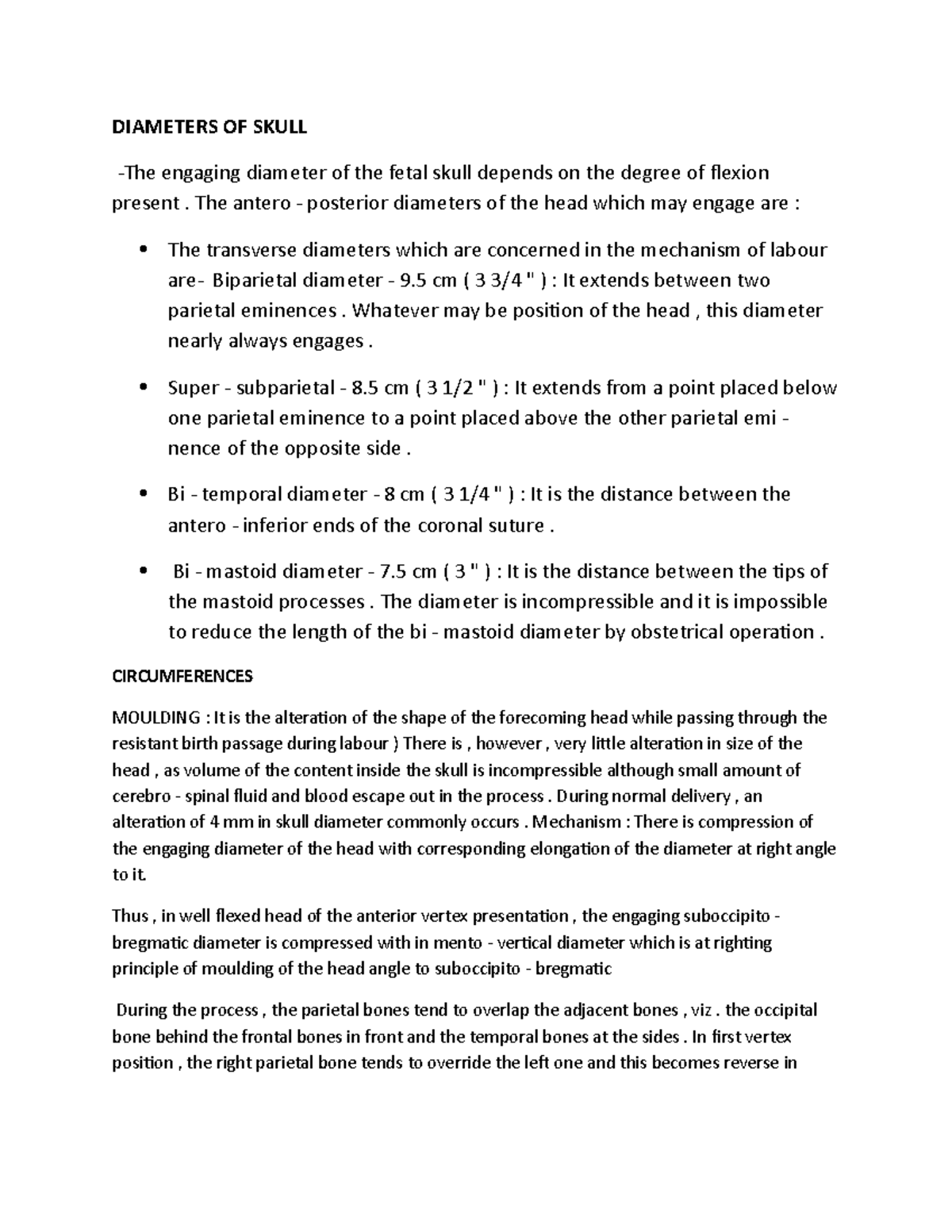 Diameters OF SKull-WPS Office - DIAMETERS OF SKULL -The engaging ...