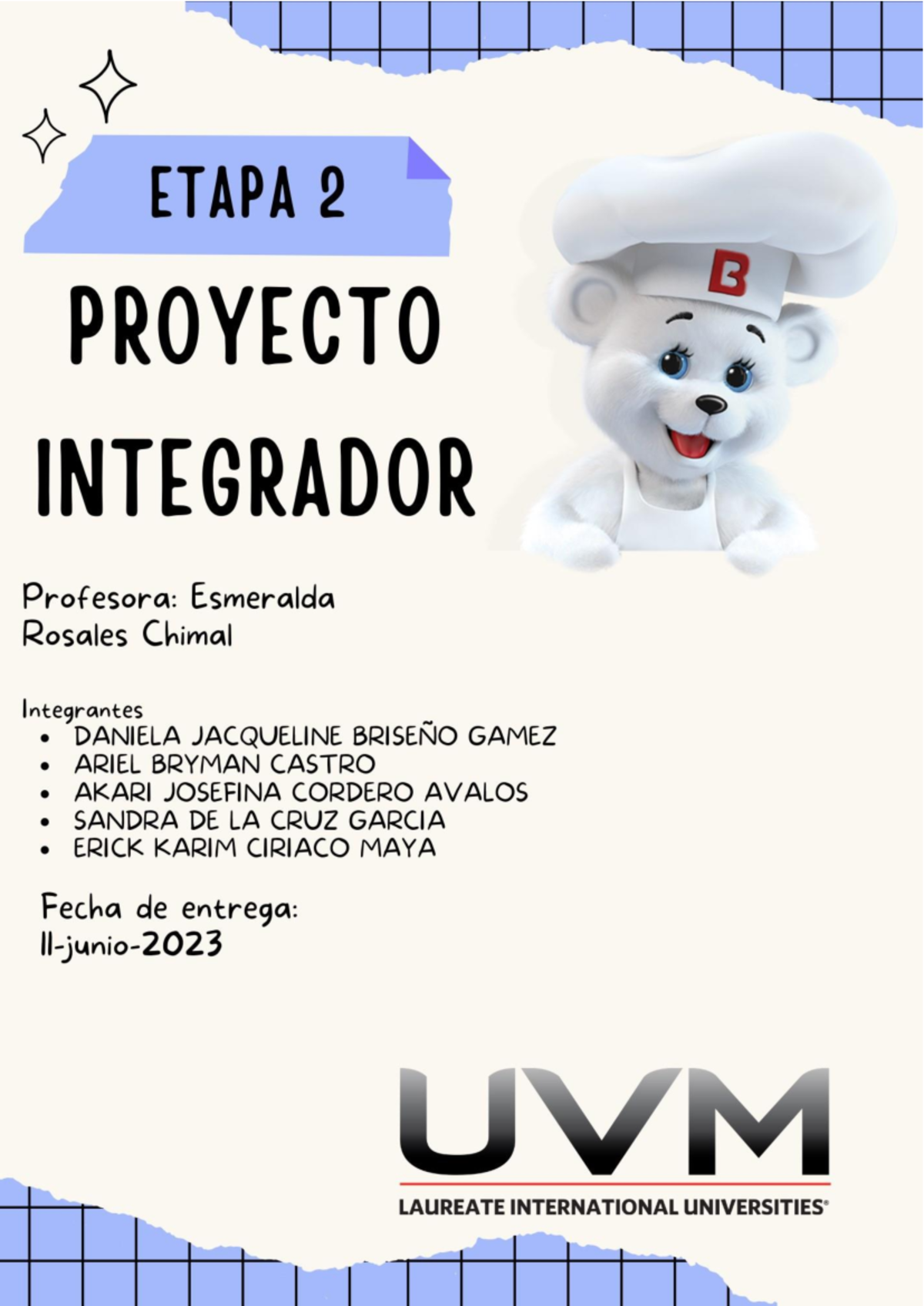 Proyecto Integrador 2 Bimbo - Portada Índice Índice Portada Índice - Studocu