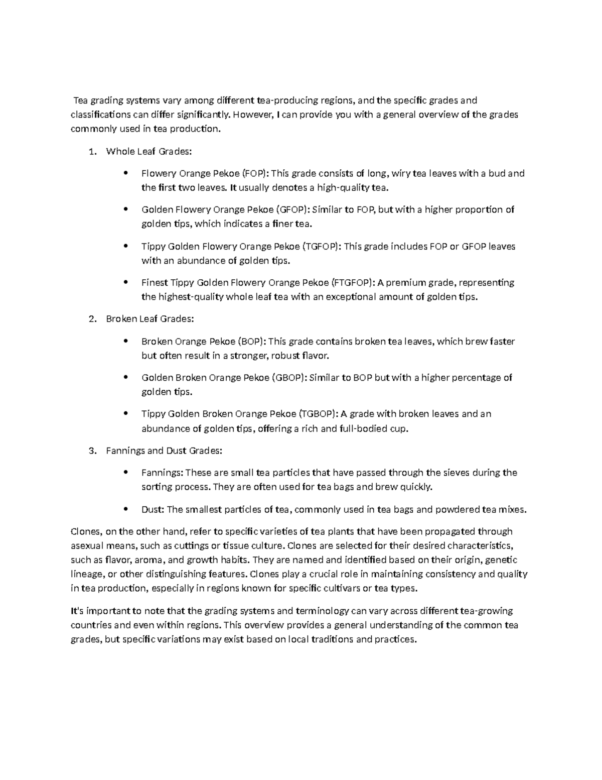 Tea grading systems vary among different tea - Tea grading systems vary ...