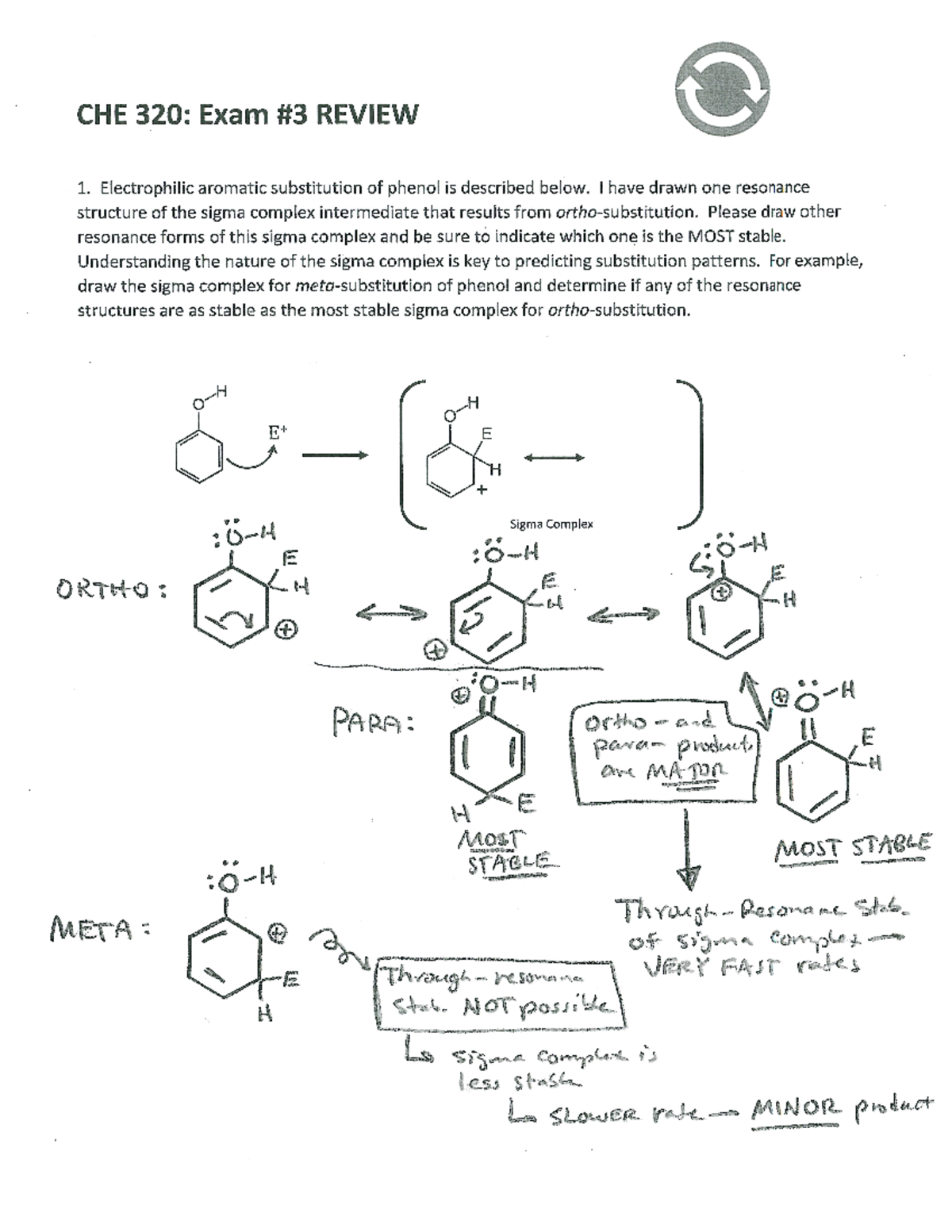 REV E3 key pdf - This is practice work for organic chemistry II with Dr ...