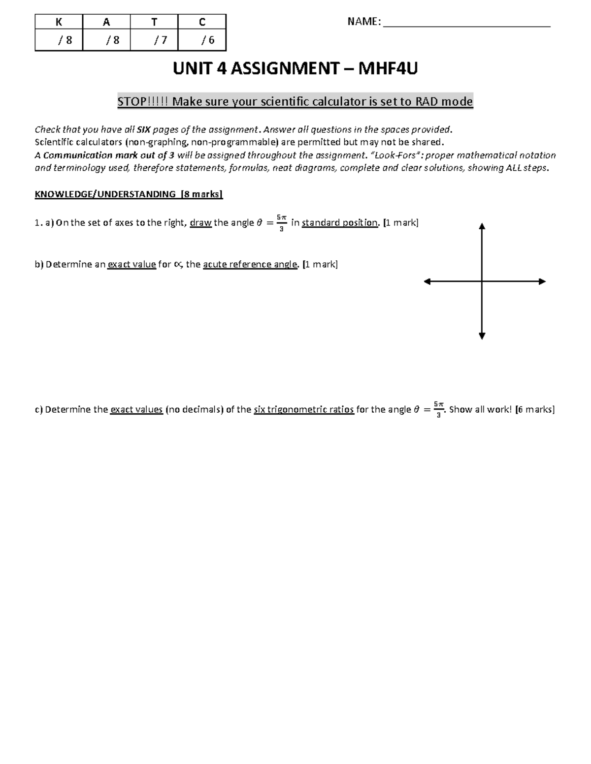 UNIT 4 Assignment 2022 spring {TEST} - NAME ...