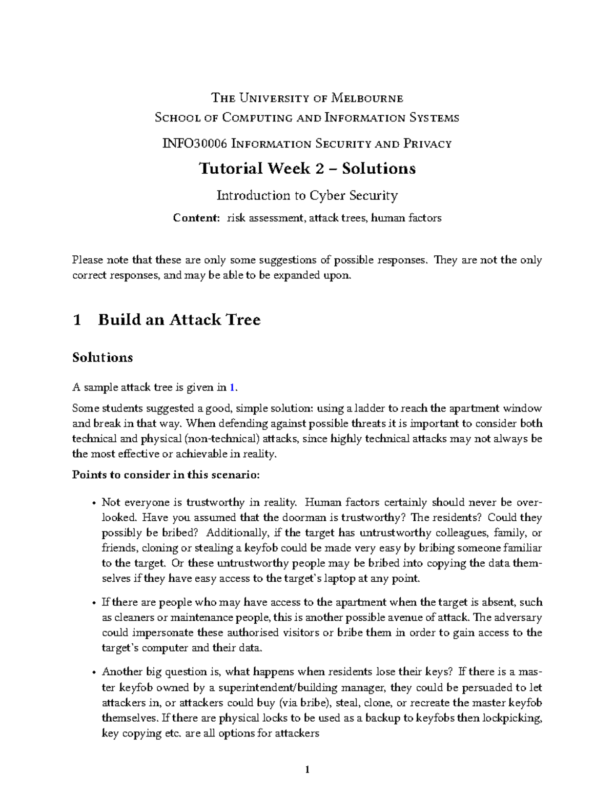 Week 2 - Tutorial solutions - The University of Melbourne School of Computing and Information ...