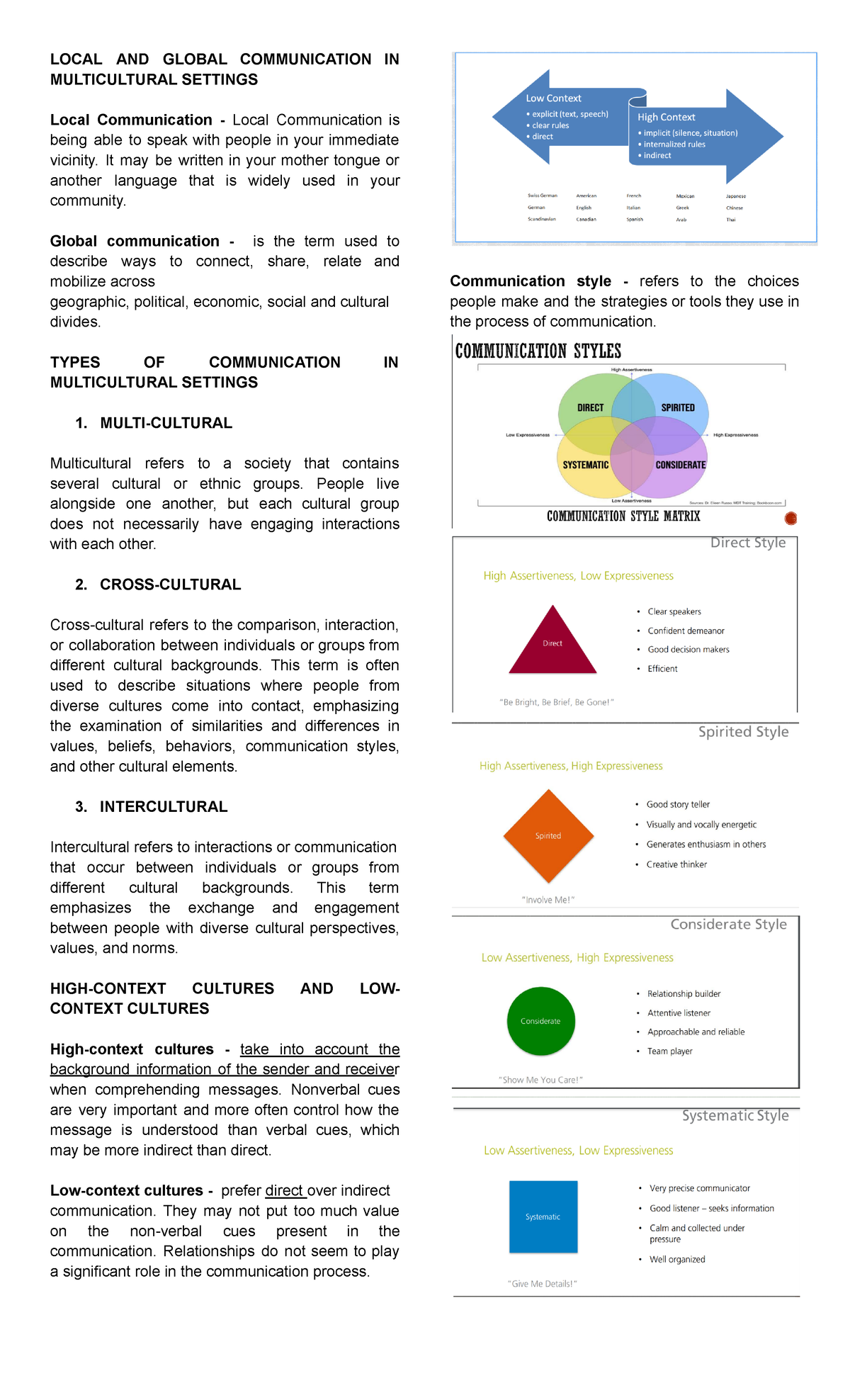 GED106 Reviewer - N/A - LOCAL AND GLOBAL COMMUNICATION IN MULTICULTURAL ...