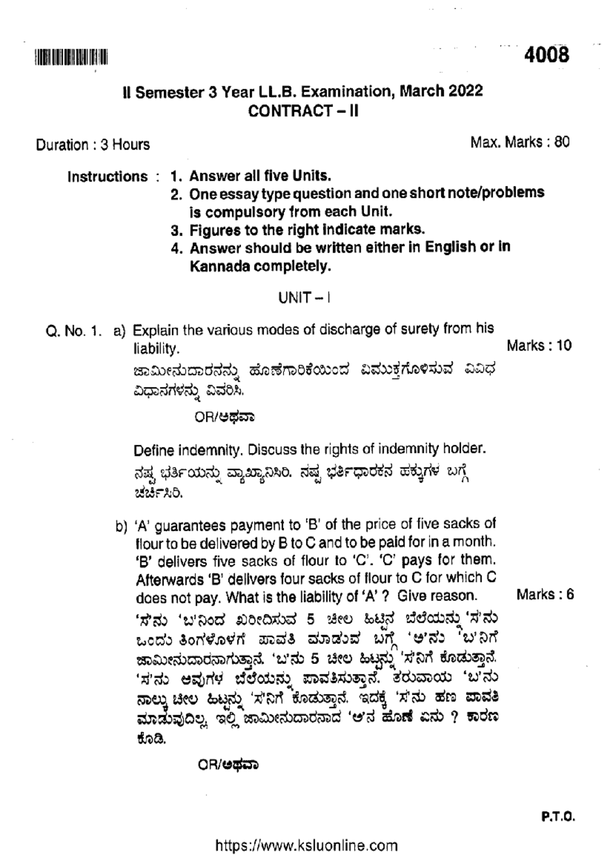 Llb 2 sem contract 2 4008 mar 2022 - contract law 2 - Studocu