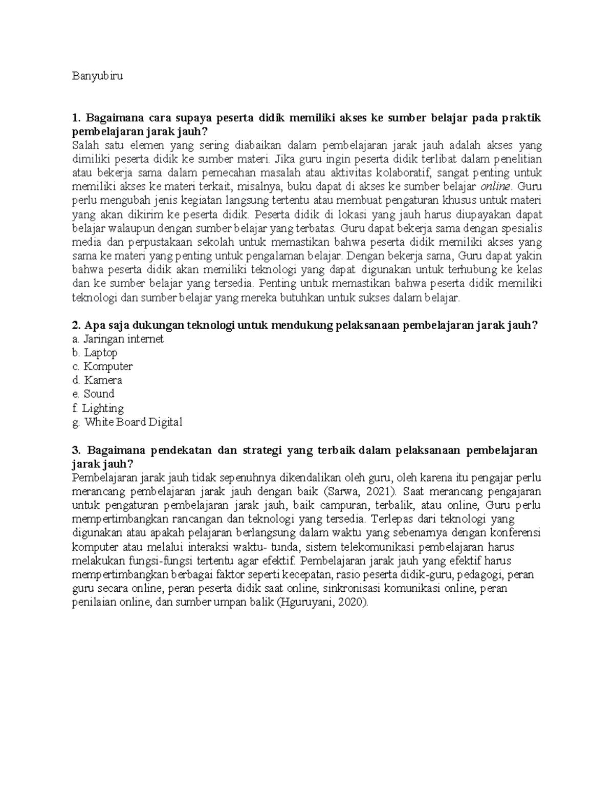 Ruang Kolaborasi Topik 6 Tekonologi - Banyubiru Bagaimana cara supaya ...