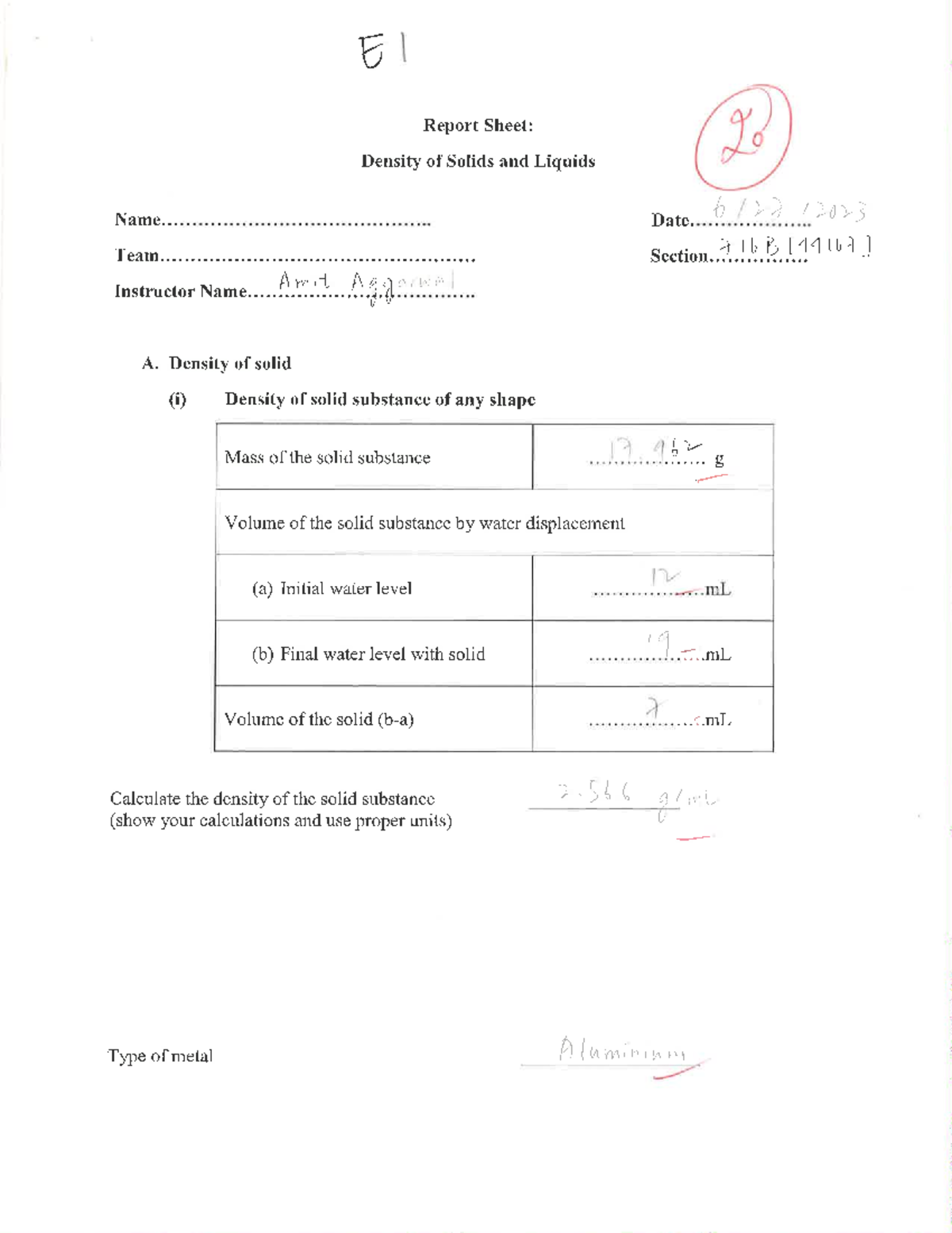 Lab 1 Density of solids and liquids - SCC 110 - Studocu