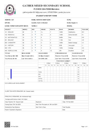 FORM 1 English Notes-1 - SECONDARY ENGLISH NOTES FORM ONE LISTENING AND ...