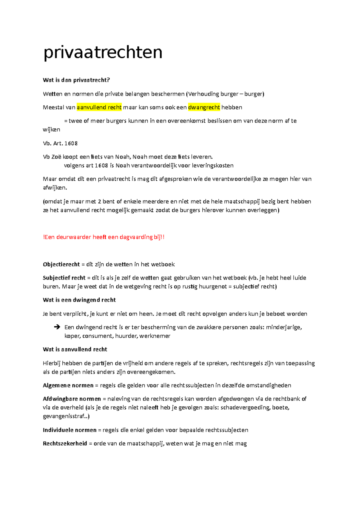 Privaatrechten - Eerste les - privaatrechten Wat is dan privaatrecht ...
