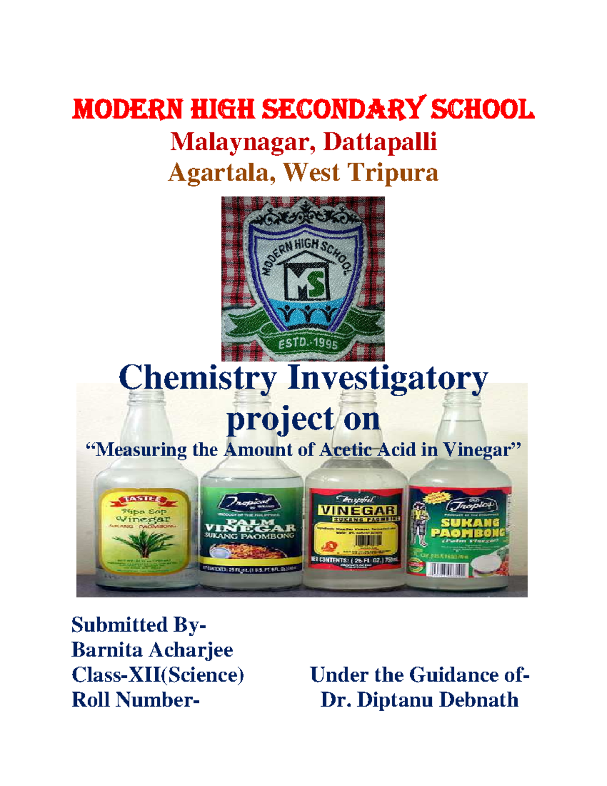 Demo - Chemistry demo - MODERN HIGH SECONDARY SCHOOL ####### Malaynagar ...