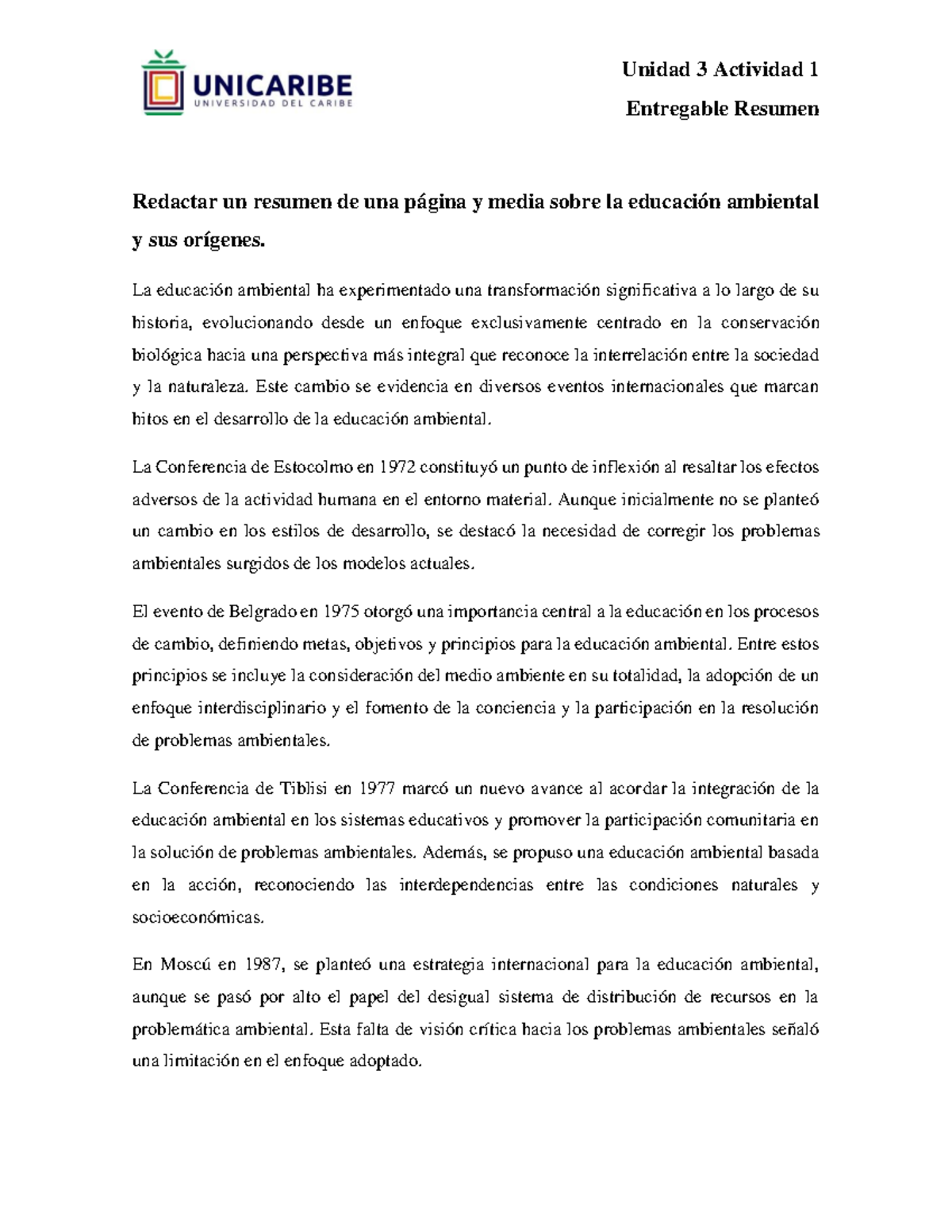 Unidad 3 Actividad 1 Resumen - Unidad 3 Actividad 1 Entregable Resumen ...