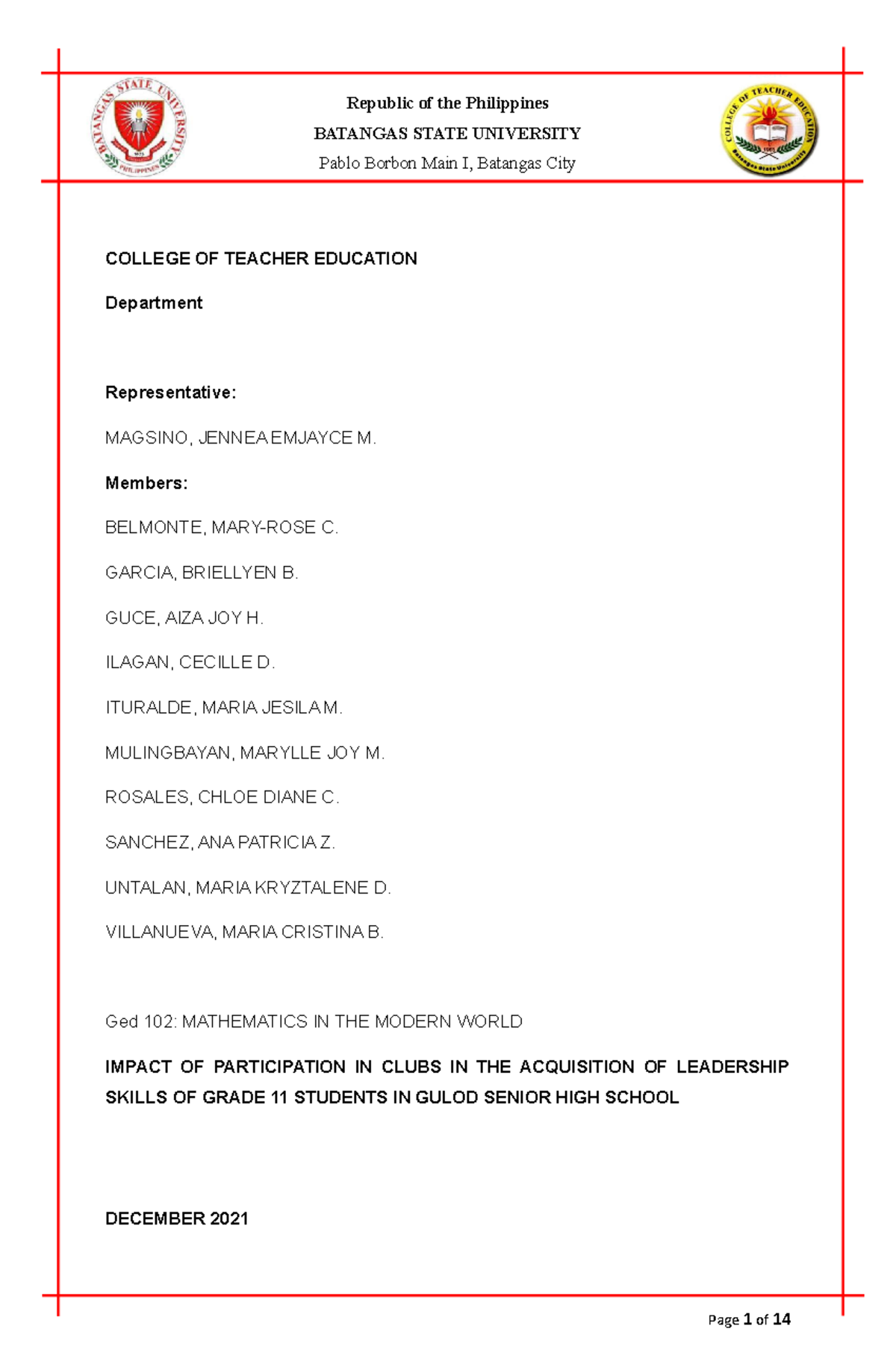 Group-1.-BSED-ENG-1101.-Project-Research-Proposal - BATANGAS STATE UNIVERSITY Pablo Borbon Main ...