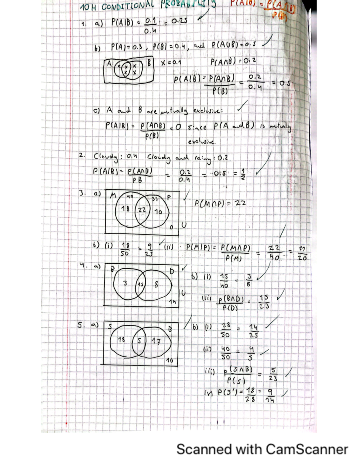 Probability notes - Mathematics: Analysis and Approaches SL - Studocu