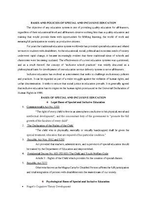 Study-Guide-Module-1-Prof ED 103 - Foundations of Special and Inclusive ...