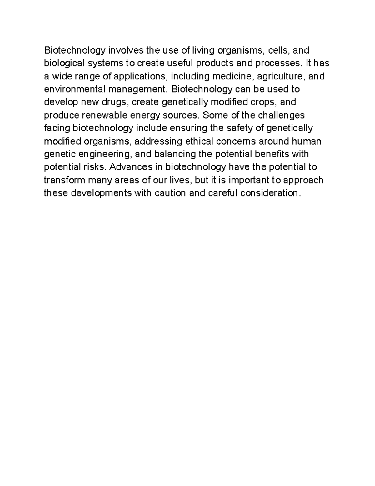 AP Biology Biotechnology Notes - Biotechnology involves the use of ...