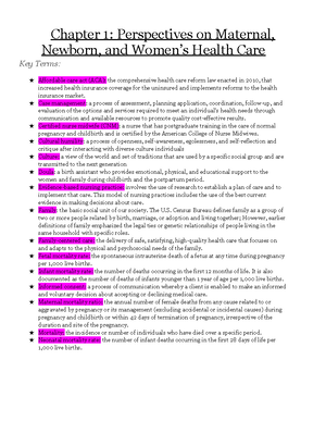 12 and 14 chapters materna lchild - Maternal Child Chapters 12 & 14 A ...