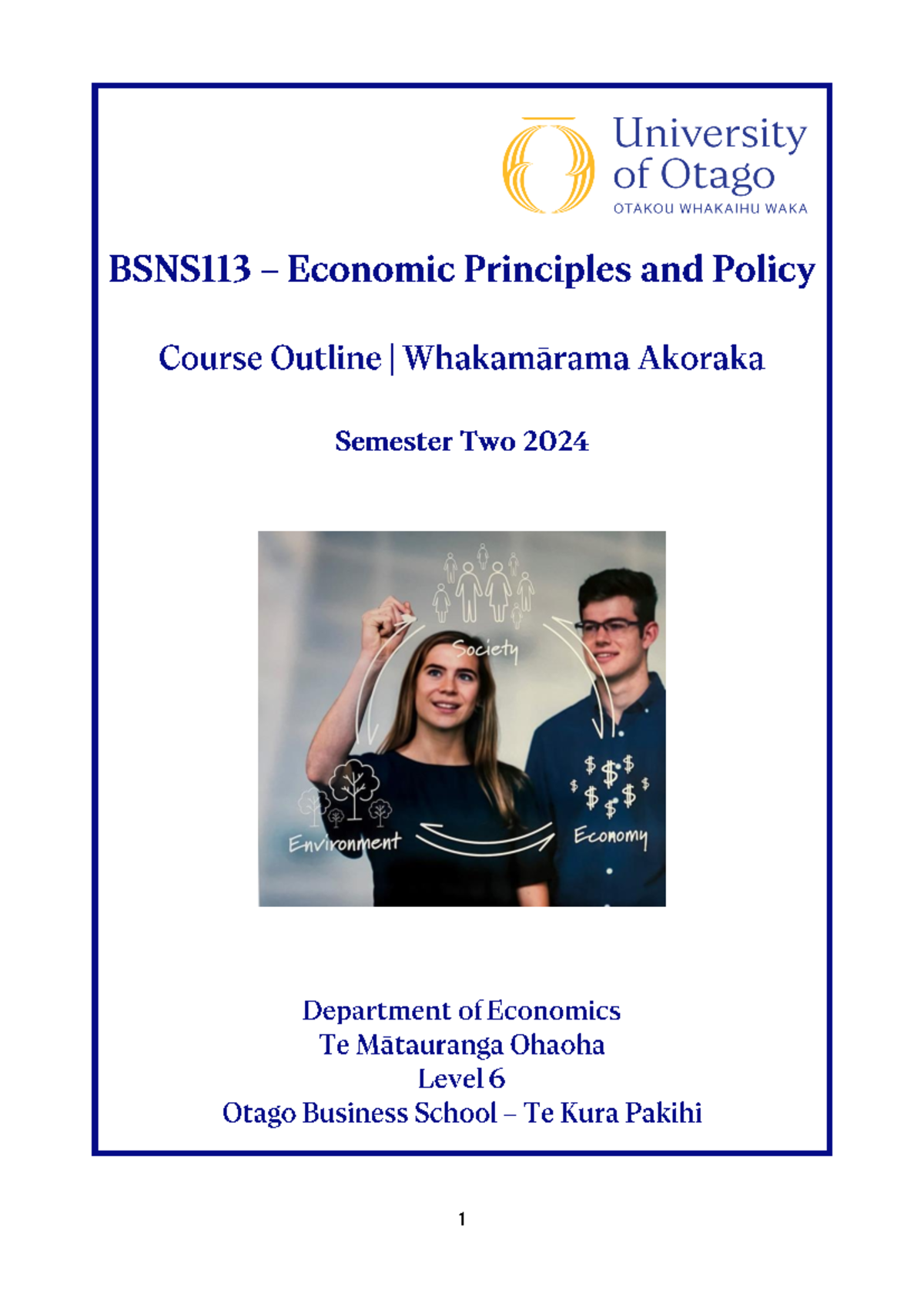 113(24) S2 2024 Course Outline OBS format - evaluate the effects of ...