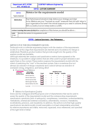 The W5HH principle in SE - Department of IT, KITSW 6IT1 AY:2021 ...
