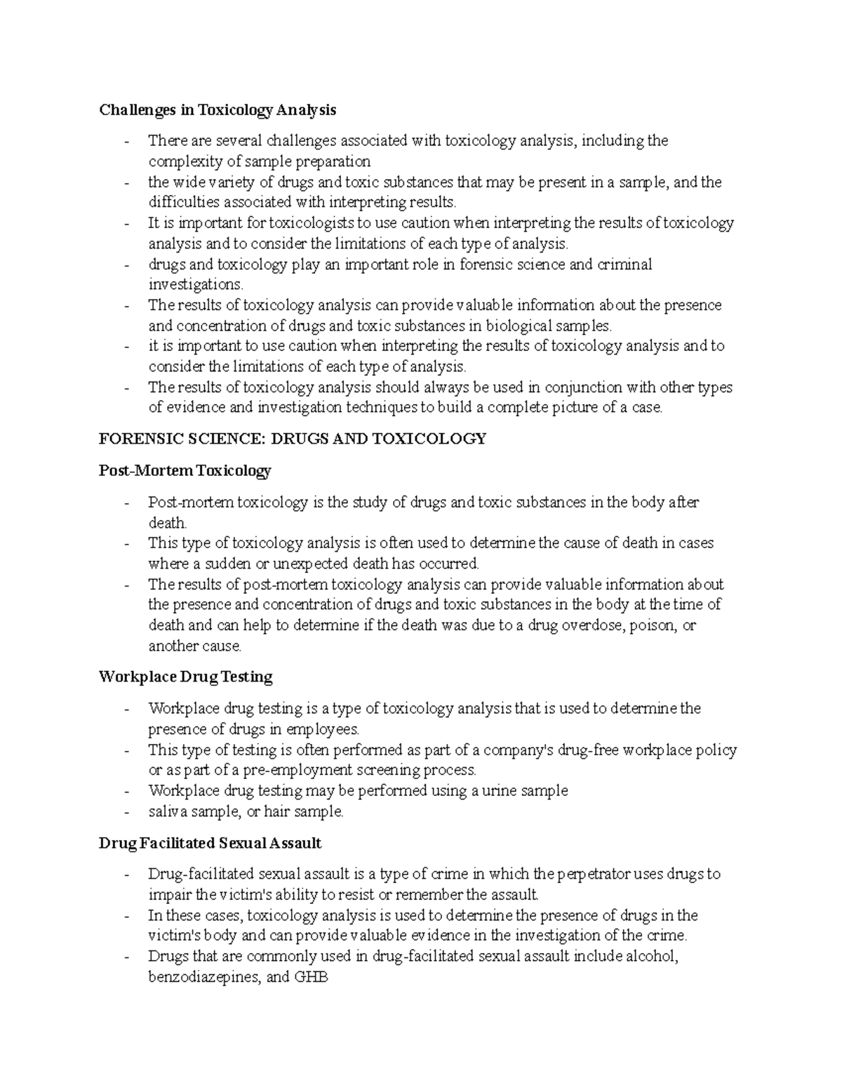 Forensic Notes 10 ECC - General chemical techniques used in criminal ...