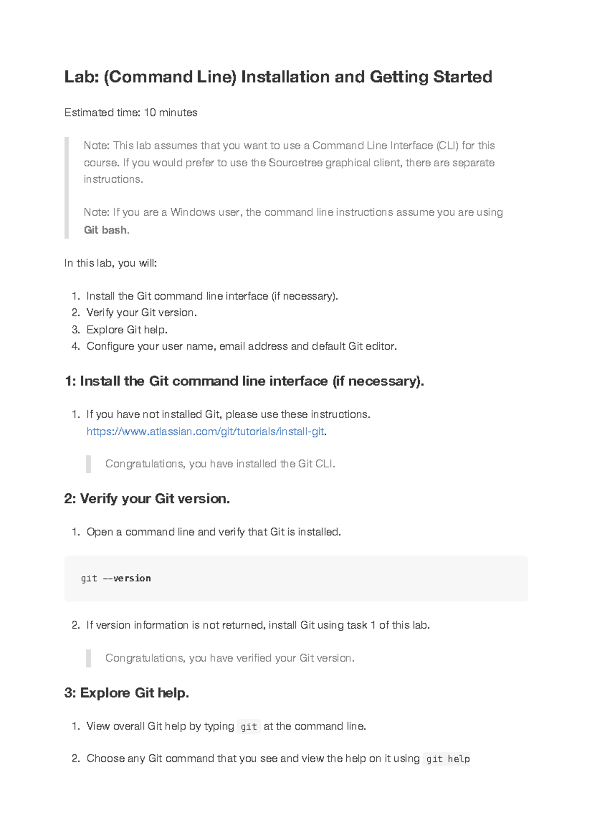 Lab3 1 02b cli installation - Lab: (Command Line) Installation and ...