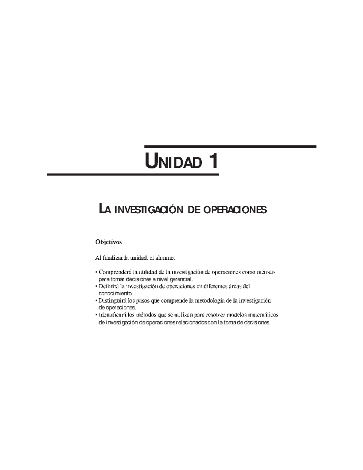 Invg operaciones 2a Ed 01 - UNIDAD 1 LA INVESTIGACIÓN DE OPERACIONES ...