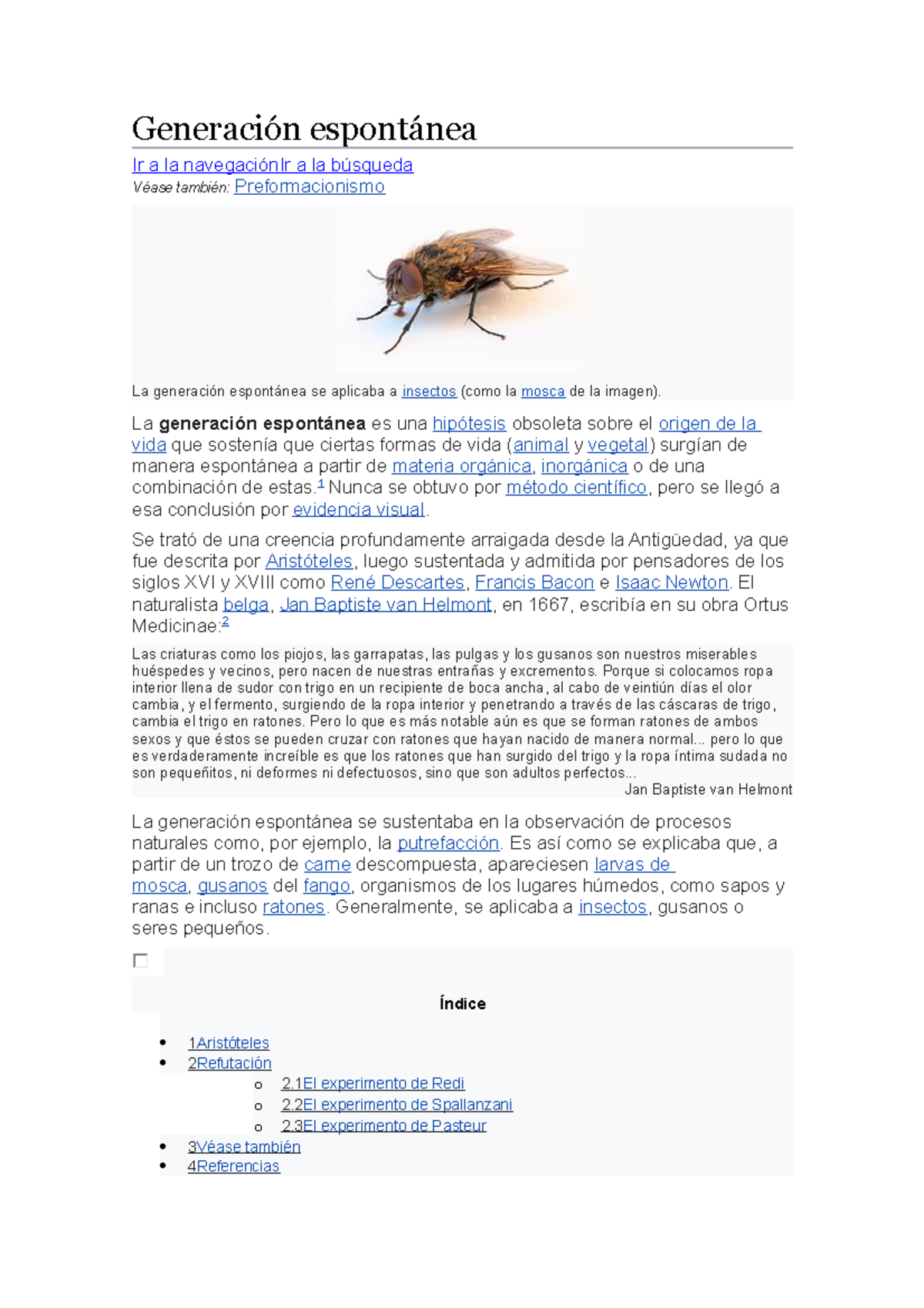 Generación espontánea - Generación espontánea Ir a la navegación Ir a ...