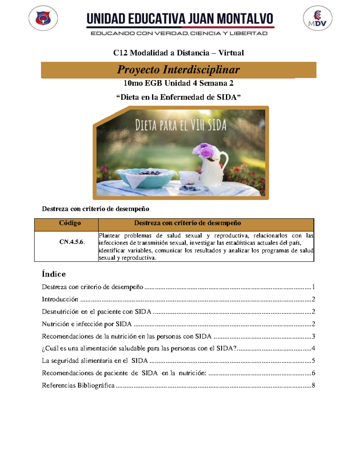 Guía de Aprendizaje Proyecto Interdisciplinar - 10mo EGB - U4 S2 - C12 Modalidad a Distancia ...