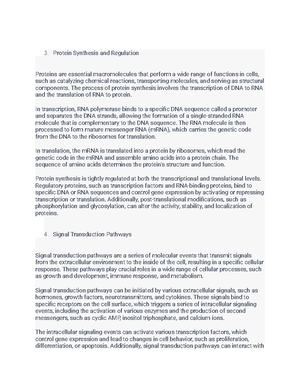 Molecular Cell Biology II Cellular Biochemistry And Molecular Biology 1 ...