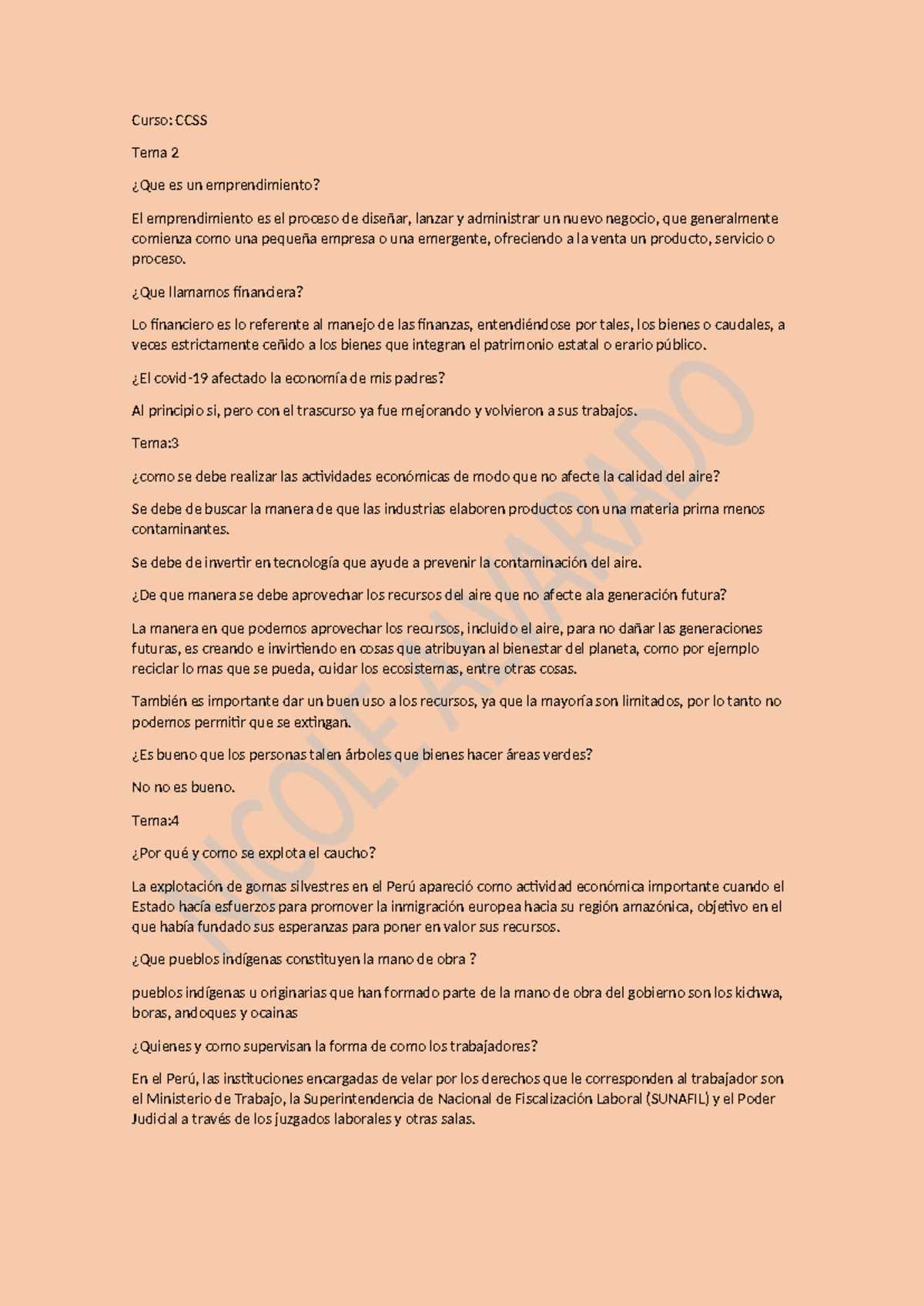 Ccss Tema 2,3 y 4 - Curso: CCSS Tema 2 ¿Que es un emprendimiento? El emprendimiento es el ...