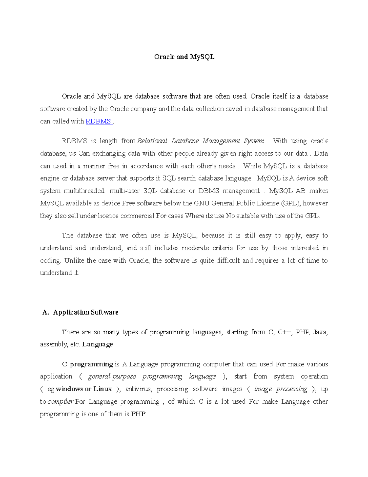 Oracle And Mysql Oracle And Mysql Oracle And Mysql Are Database 8092