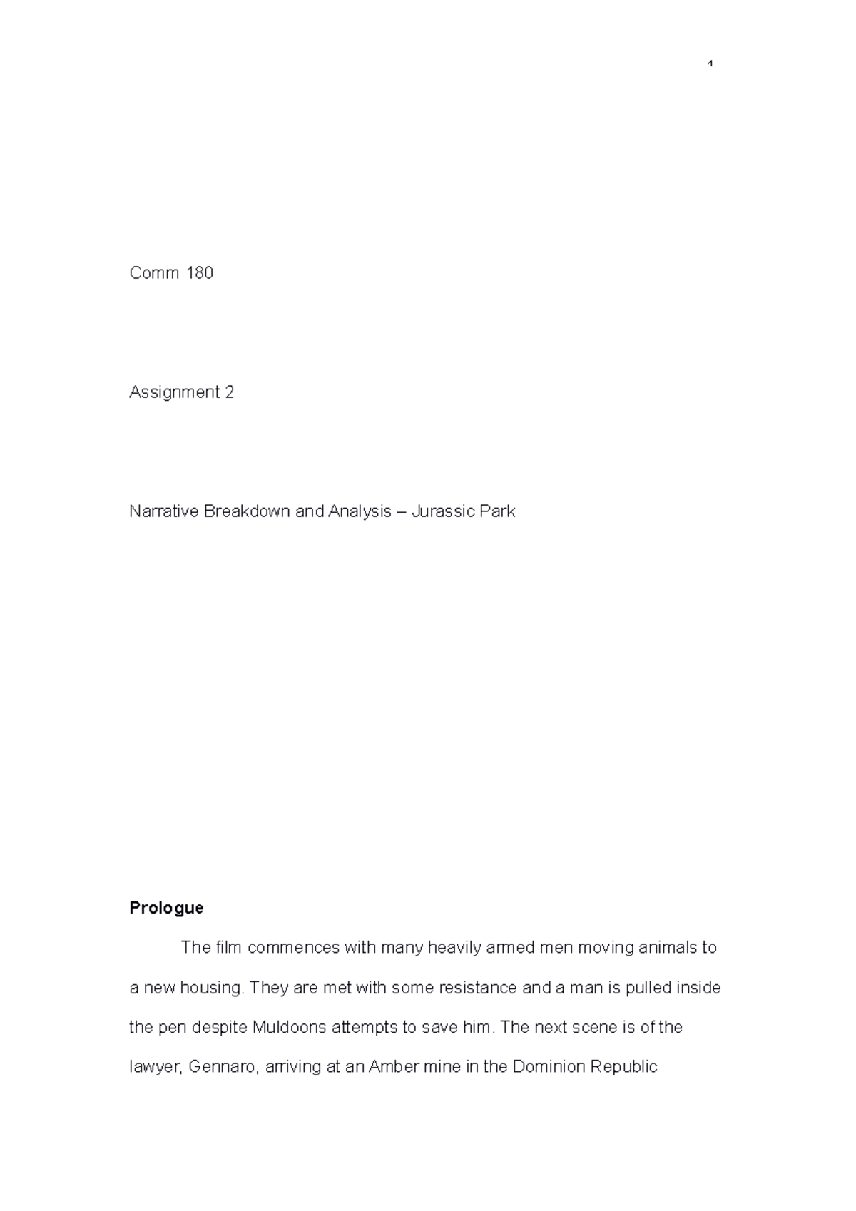 Community Assessment 3 - Comm 180 Assignment 2 Narrative Breakdown and ...