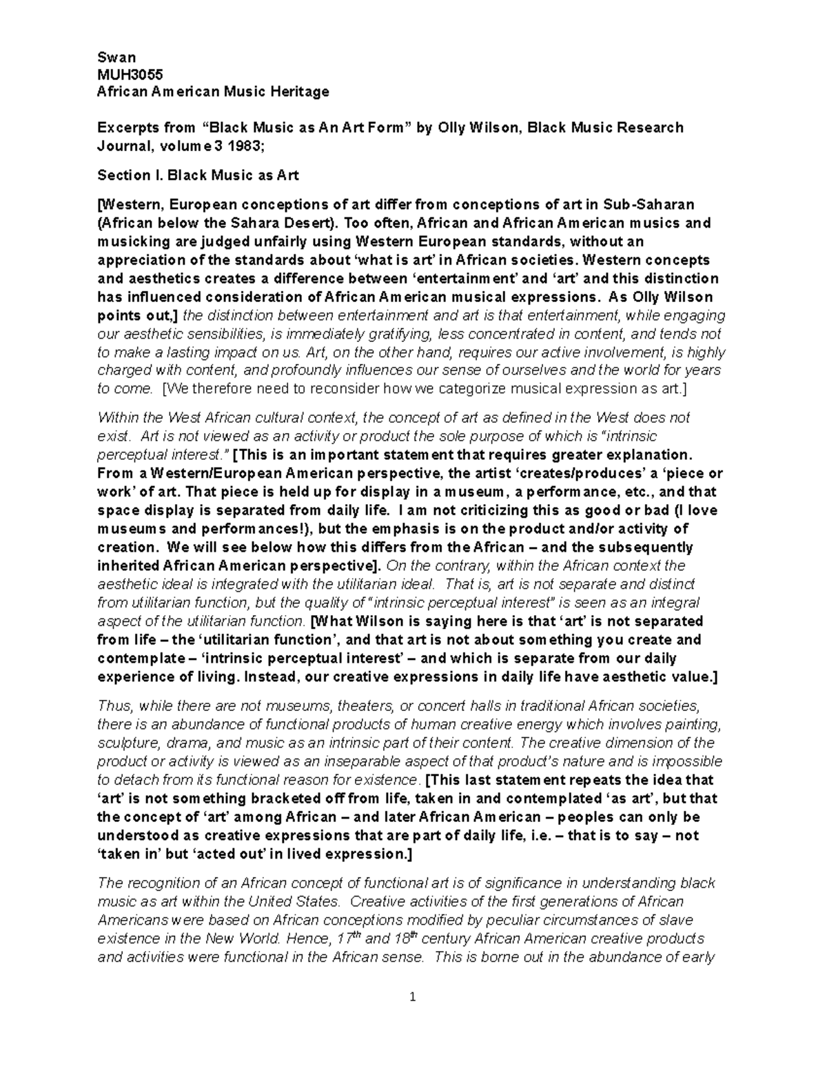 “Black Music as An Art Form” - Revised and Edited-2 - MUH African ...