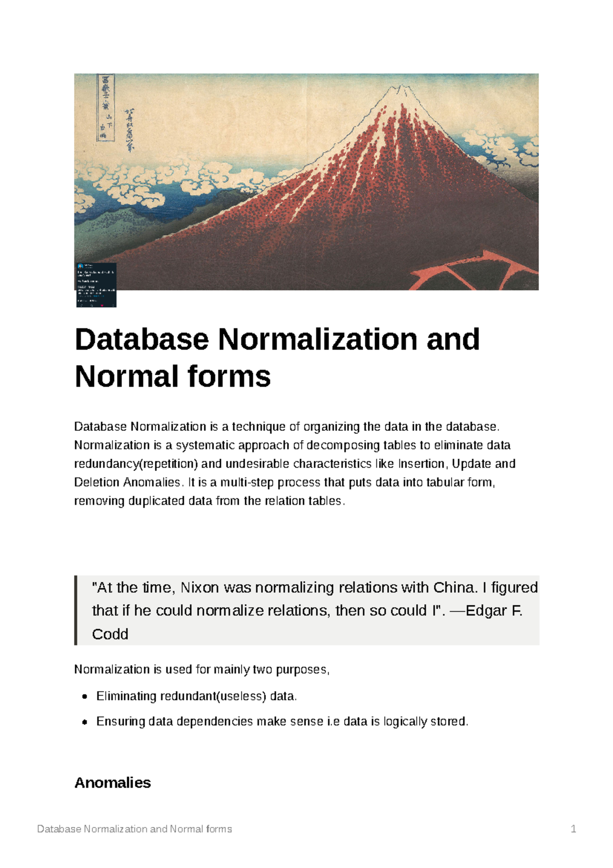 Database Normalization and Normal forms - Database Normalization and ...