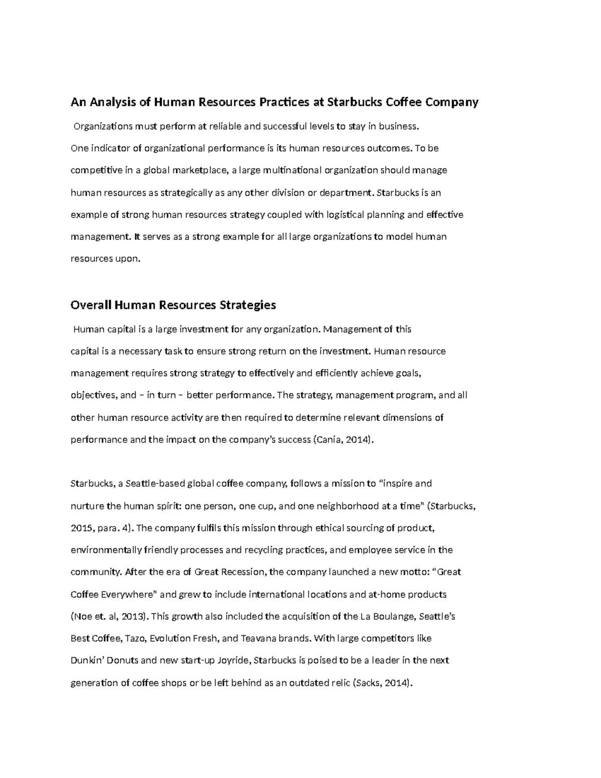 Case Study for PPA - PPS - An Analysis of Human Resources Practices at ...