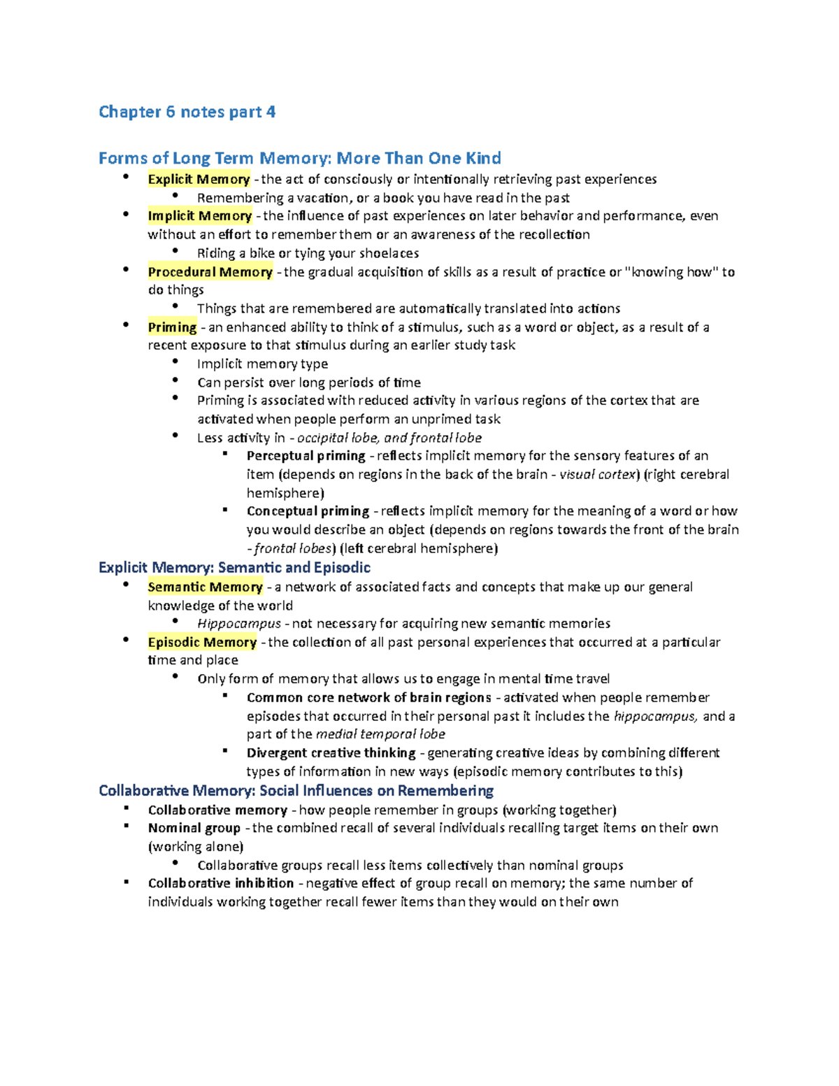 Chapter 6 notes part 4 - Chapter 6 notes part 4 Forms of Long Term ...