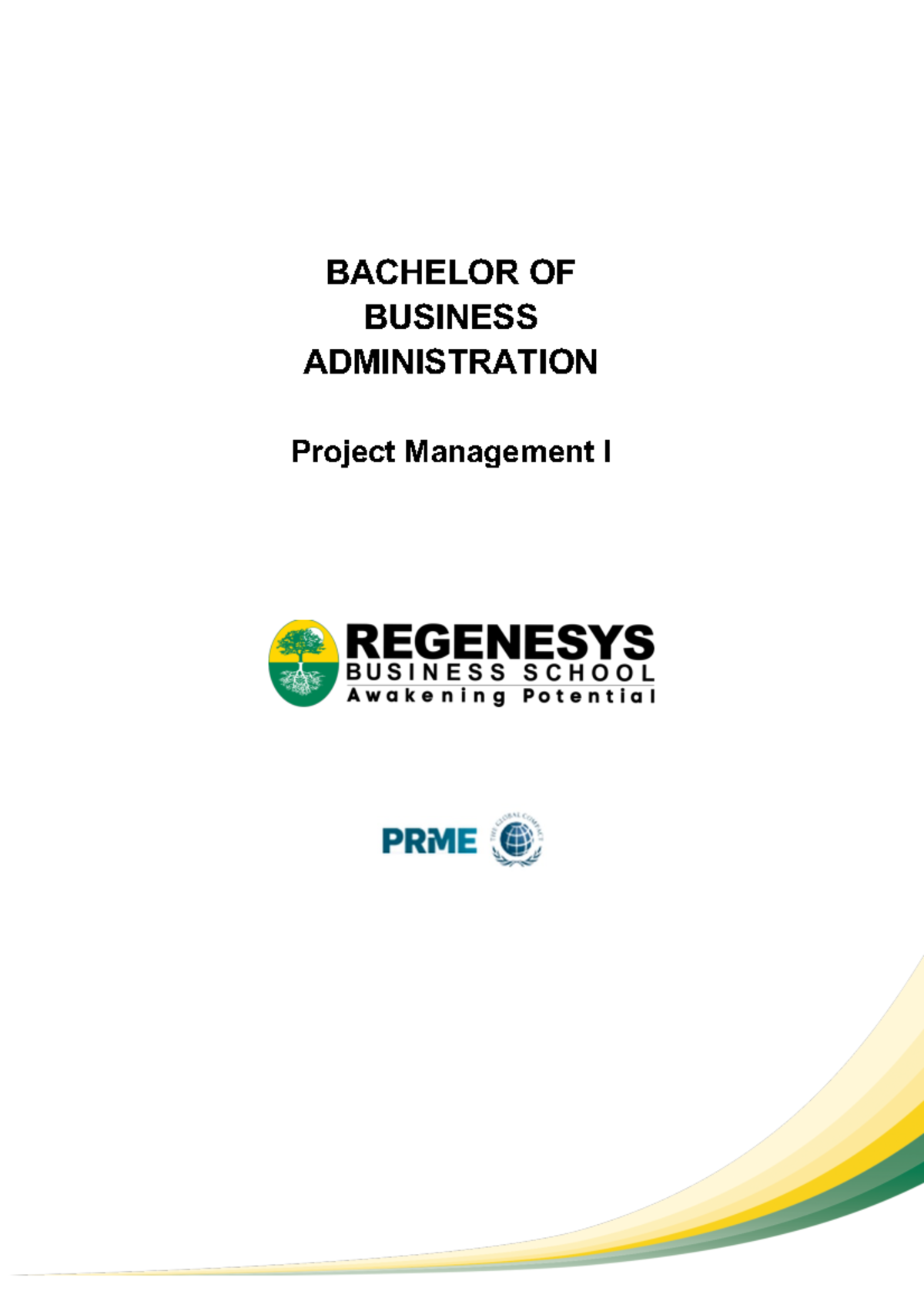 BBA1 PRM SG v7 - Study guide for Project management - BACHELOR OF ...