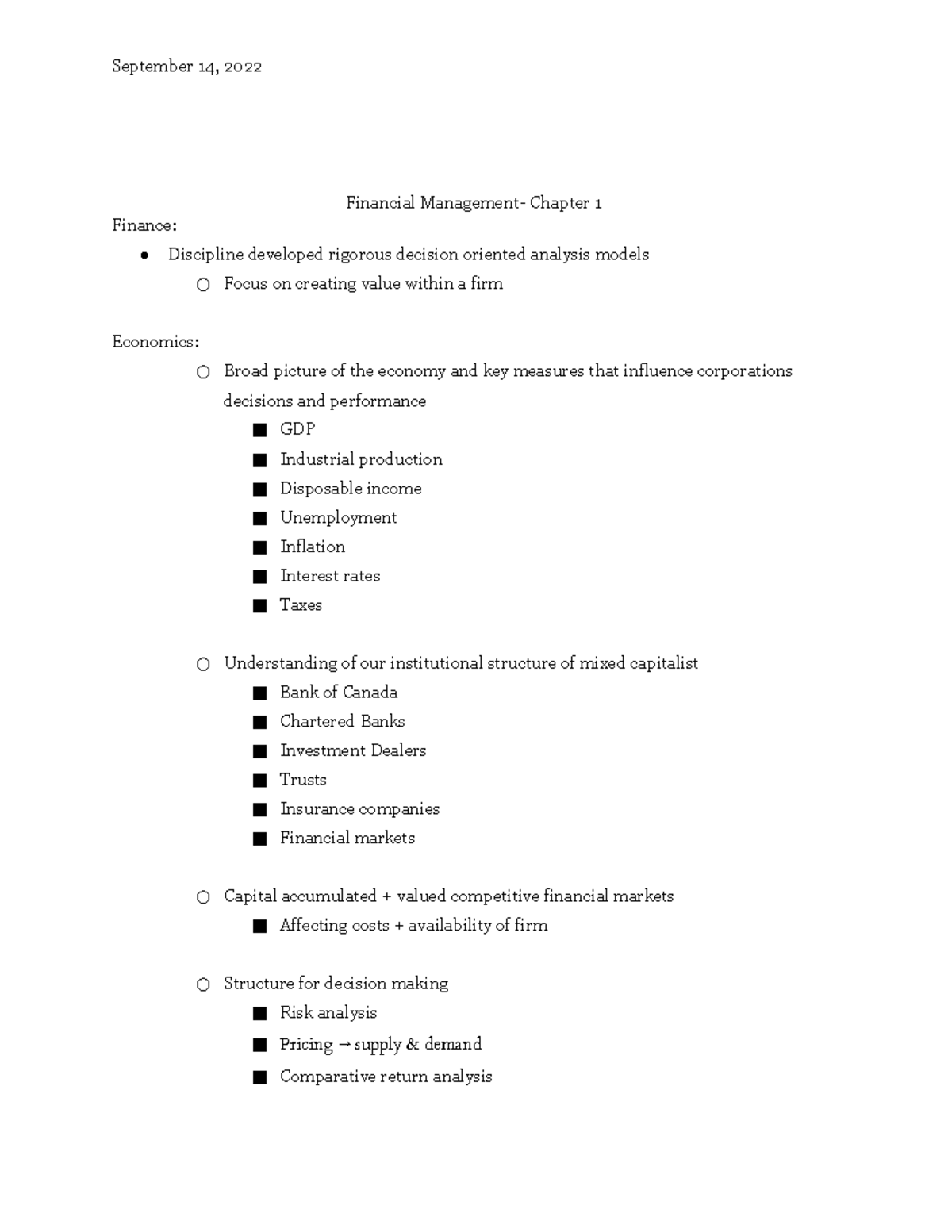Financial Management- Chapter 2 - Studocu