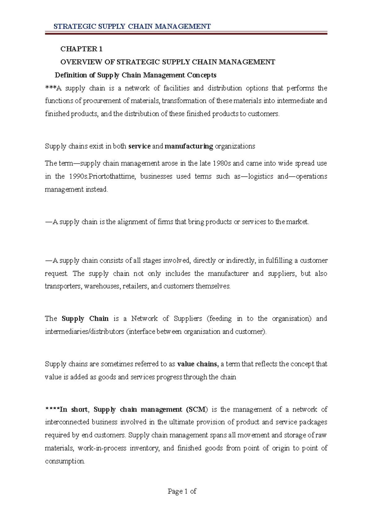 Strategic Supply Chain Management (1) (2)-converted - CHAPTER 1 ...