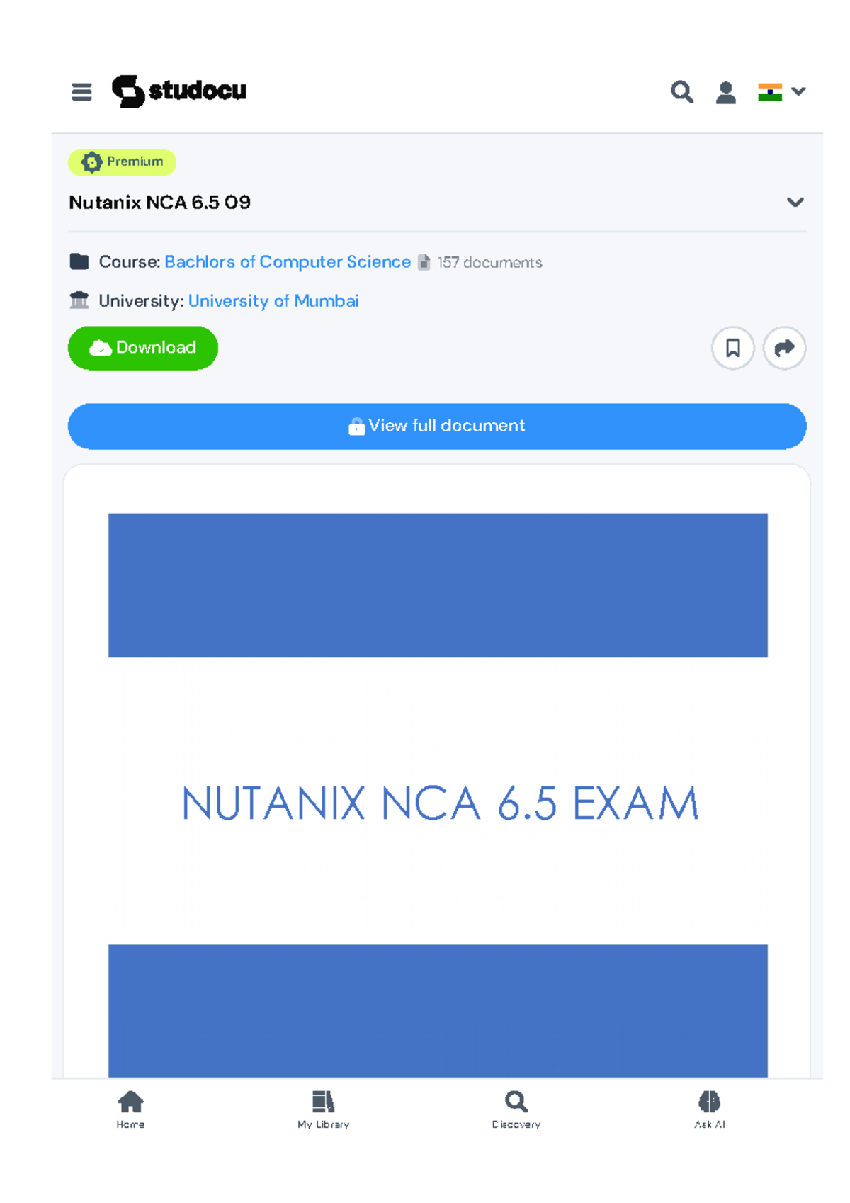 Www studocu com in - Computer Science SL - NUTANIX NCA 6 EXAM Premium Nutanix NCA 6 09 Course ...