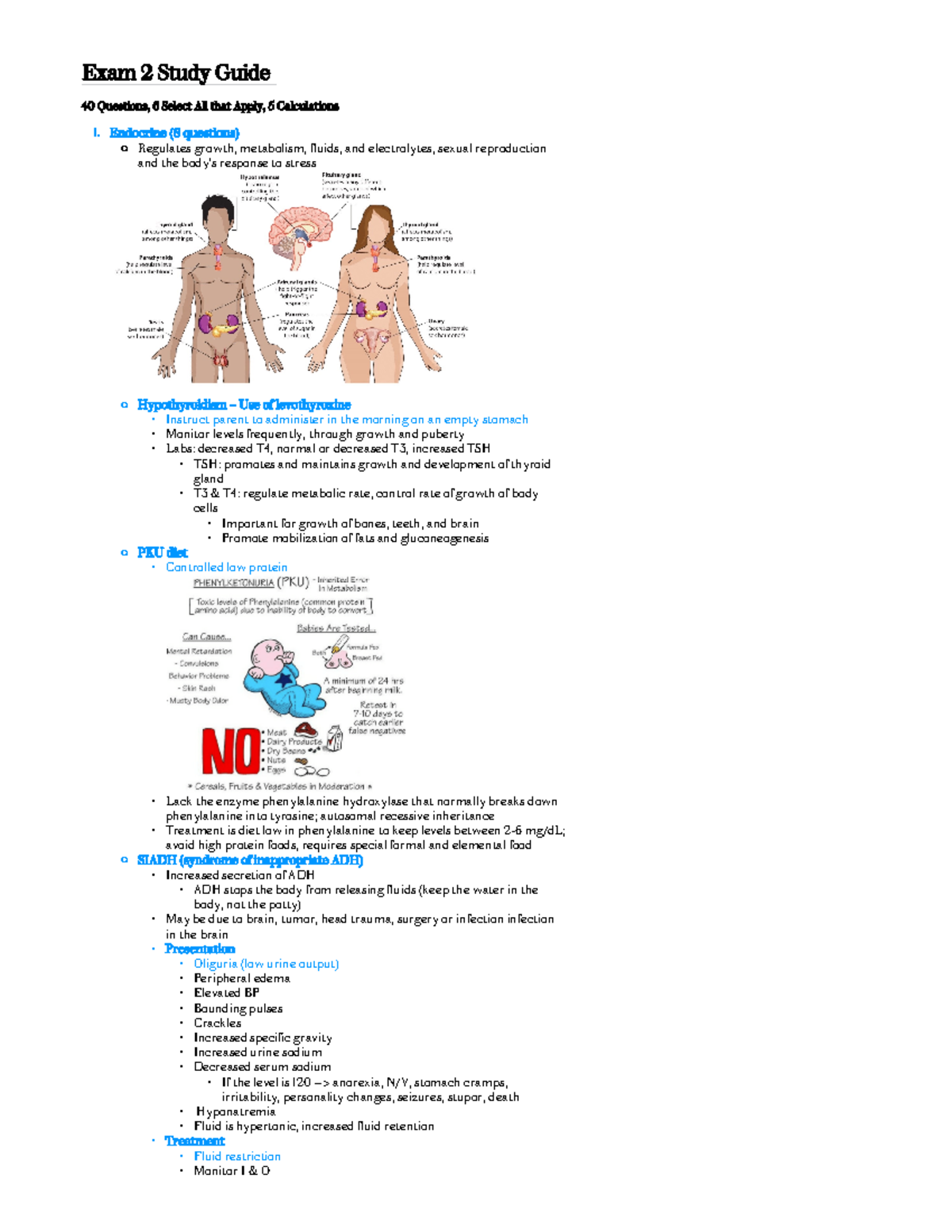 Exam 2 Study Guide - Exam 2 Study Guide 40 Questions, 6 Select All that ...