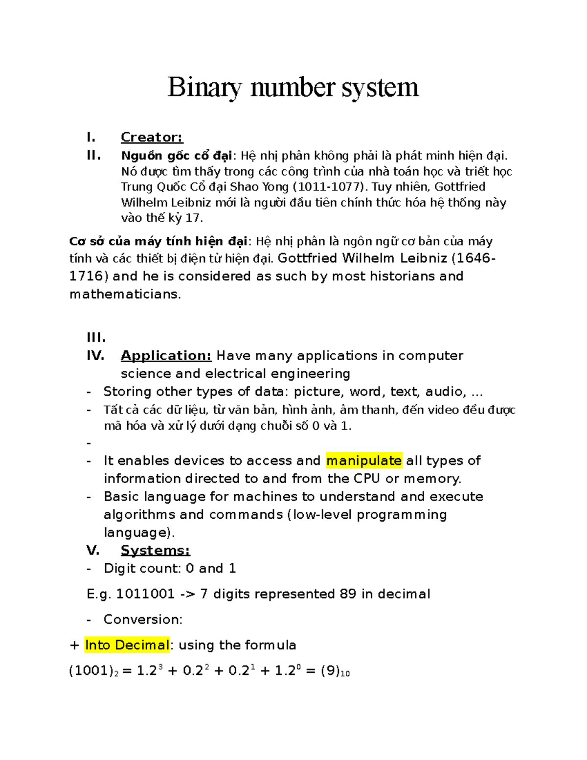 Binary number system - Creator: II. Nguồn gốc cổ đại: Hệ nhị phân không phải là phát minh hiện ...