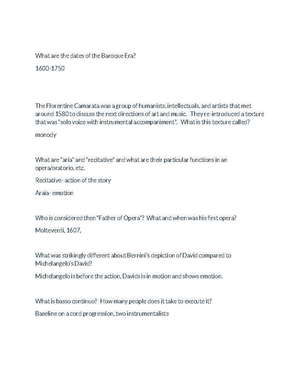 Fine Arts Notes Unit 3 - 10-19- Rococo - Most 18th C Artist still ...