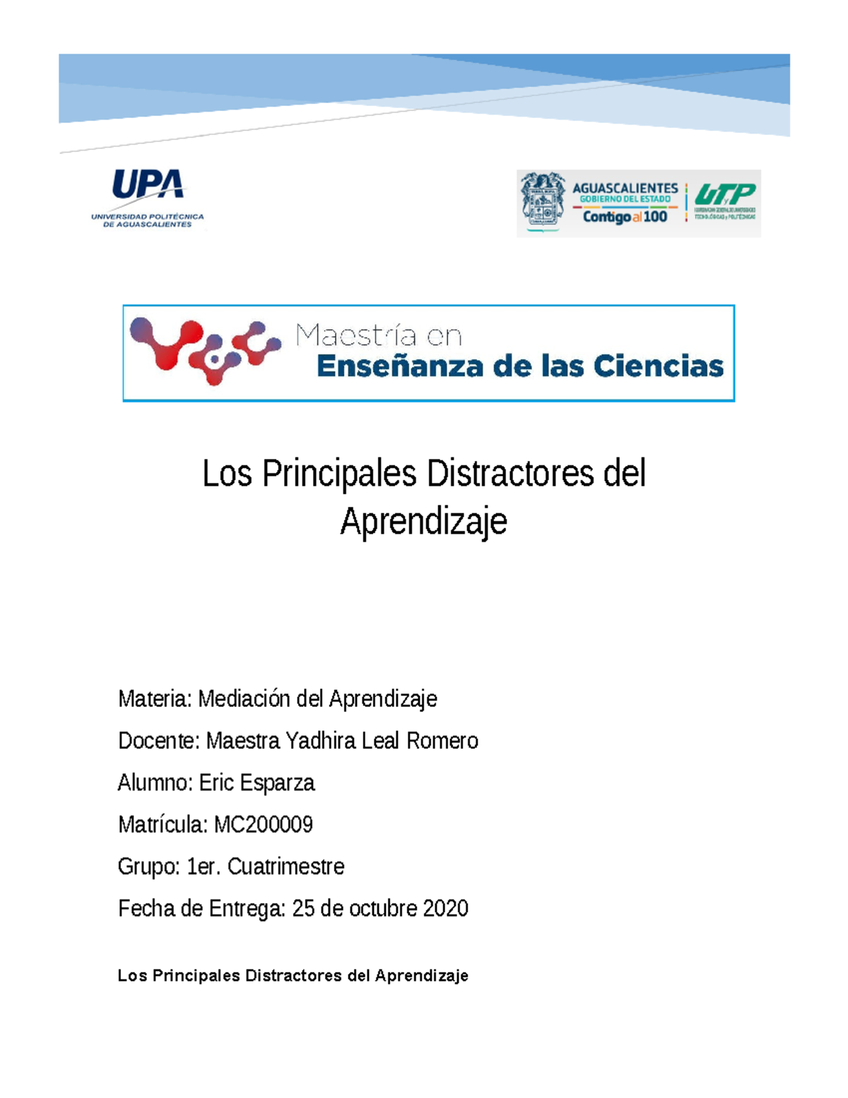 Los Principales Distractores del Aprendizaje - Los Principales ...
