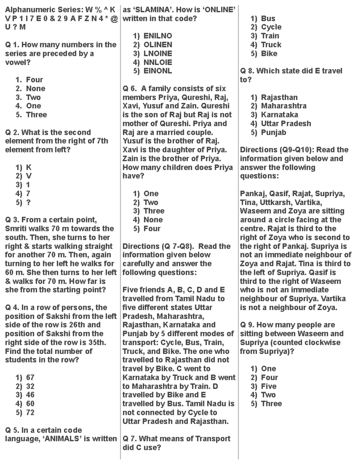 Brain test - Alphanumeric Series: W % ^ K V P 1 I 7 E 0 & 2 9 A F Z N 4 ...