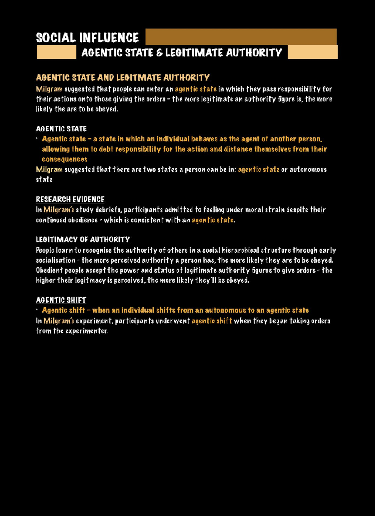 Lecture Notes: Agentic State + Legitimate Authority - 21140 - Studocu
