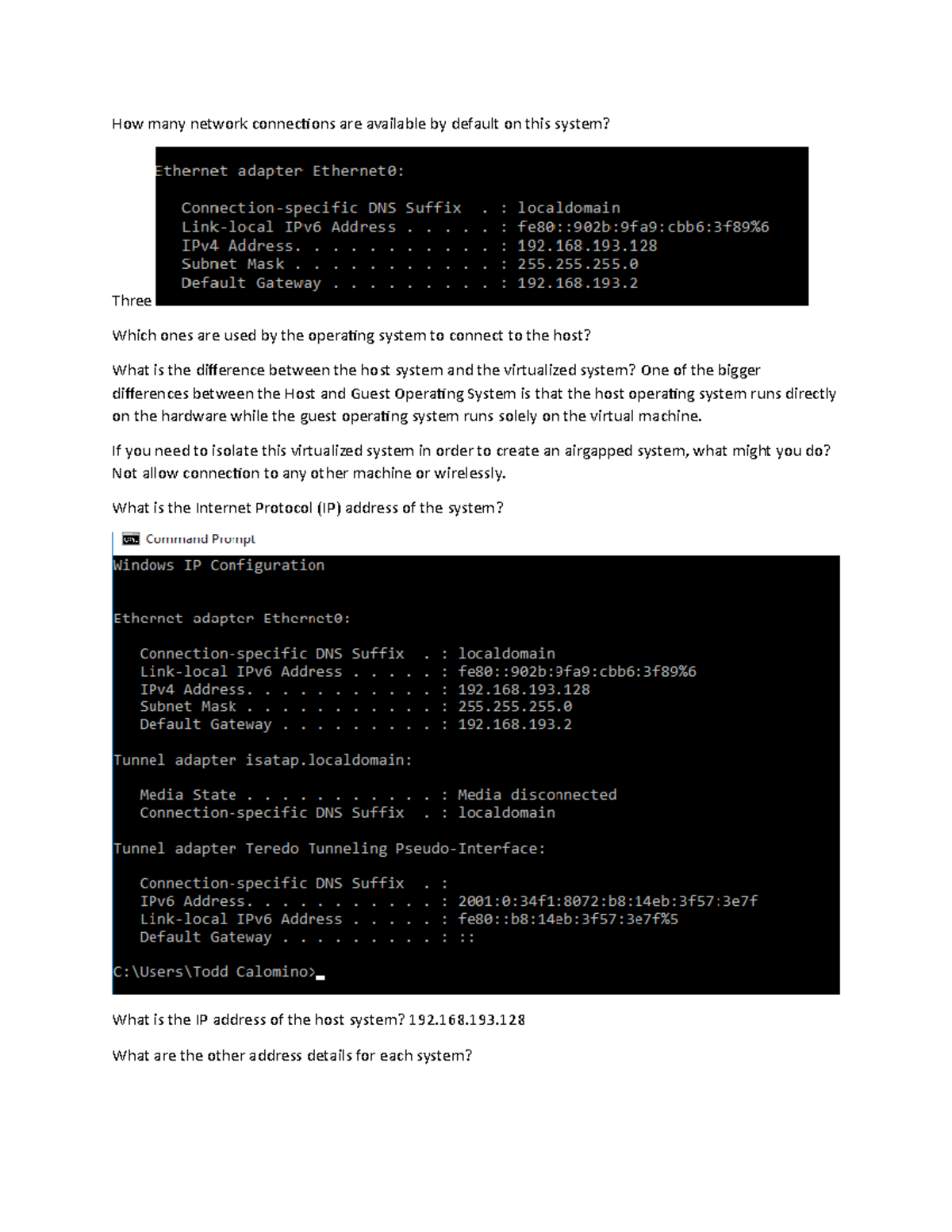 Network Configuration - How many network connections are available by ...