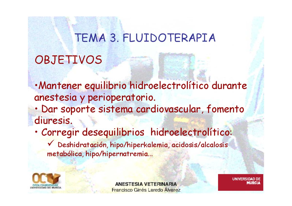 Tema 3 fluidoterapia ocw - - Studocu