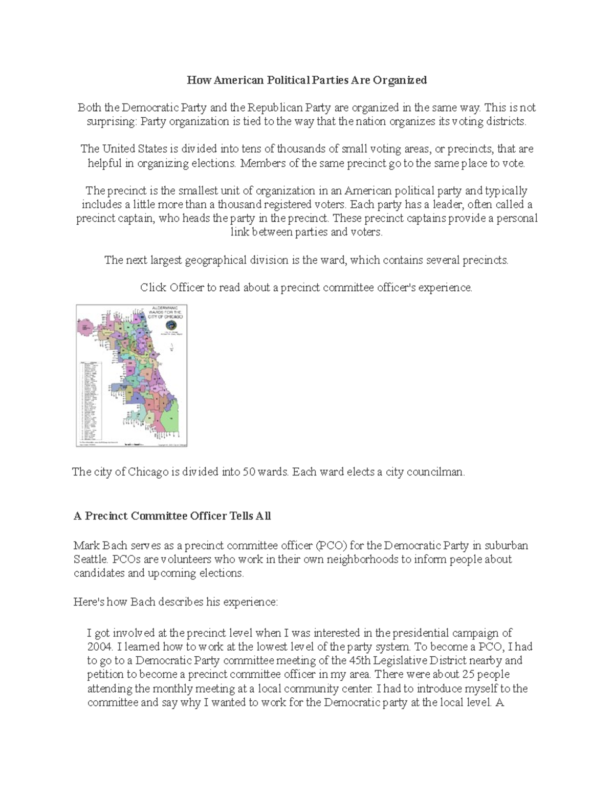 Note 5 - Unit 5 - How American Political Parties Are Organized Both the ...
