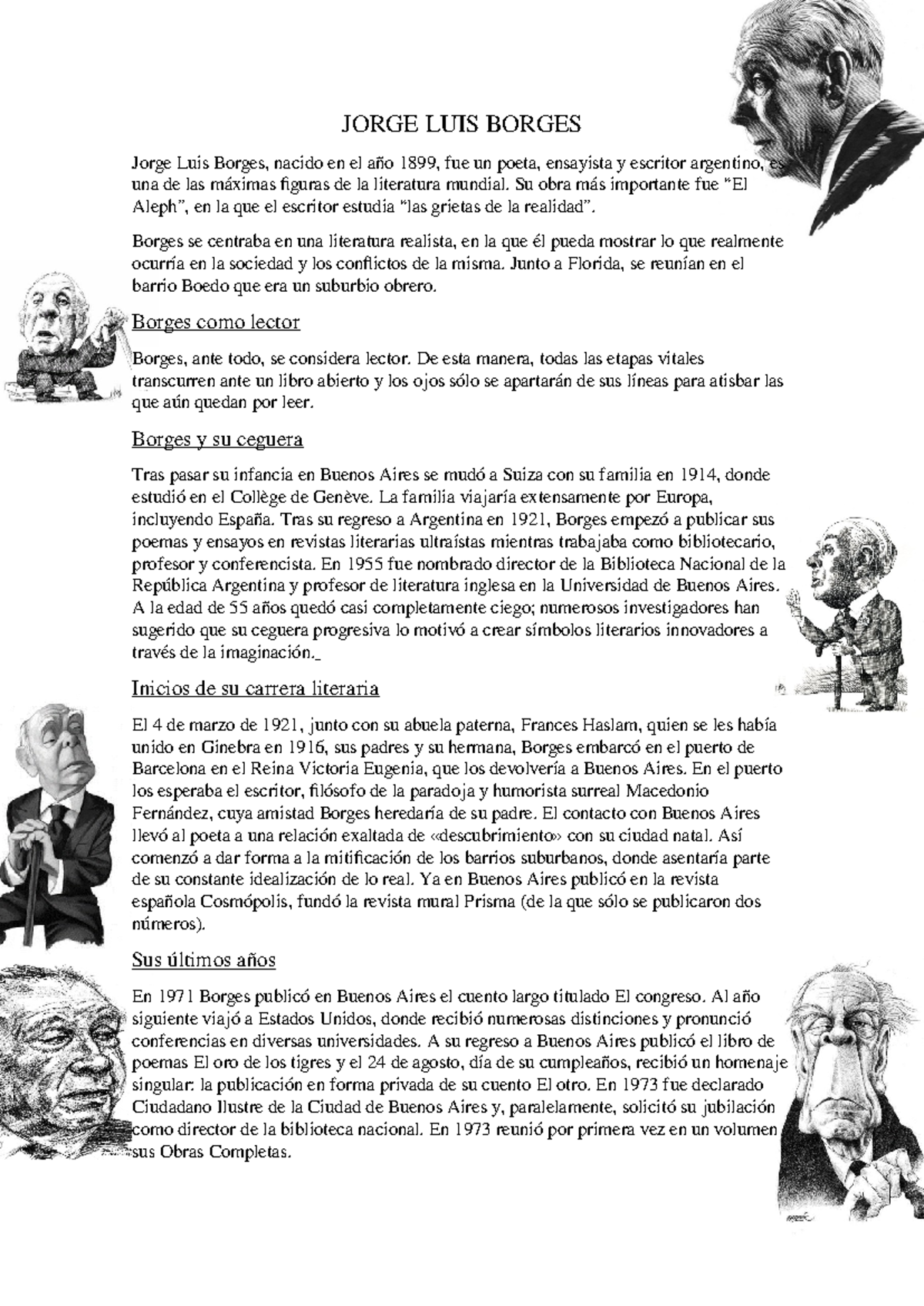 Jorge LUIS Borges - mi escritor favorito espero les guste - JORGE LUIS ...